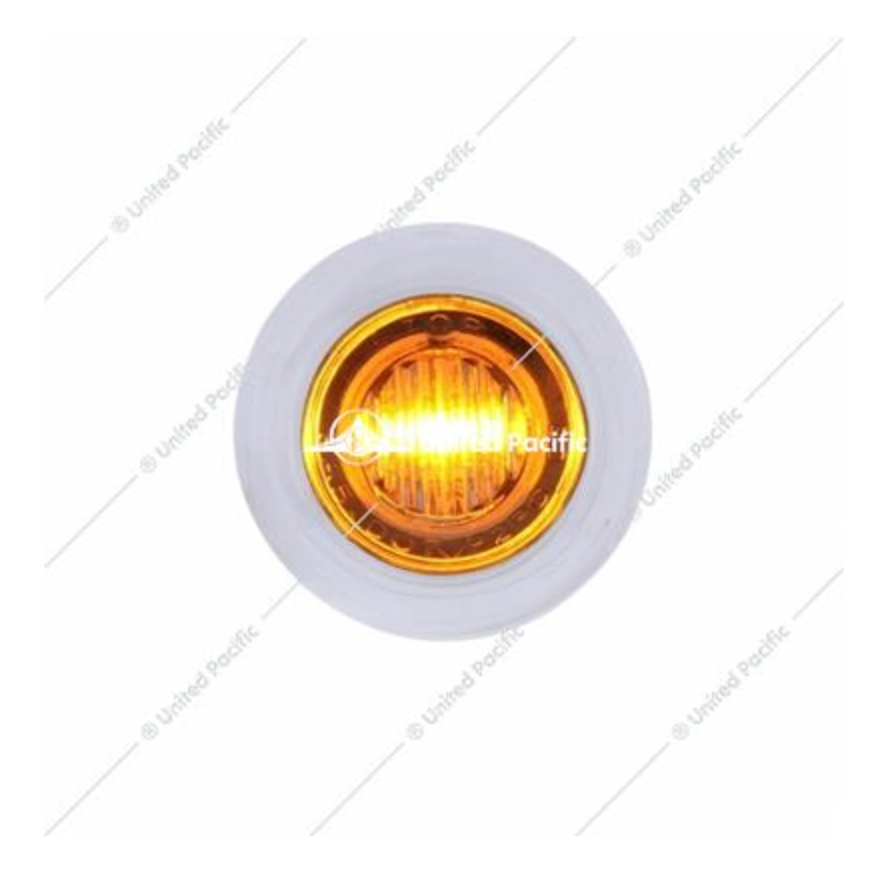 3 LED Dual Function Mini Clearance/Marker Light With Bezel - Amber LED ...
